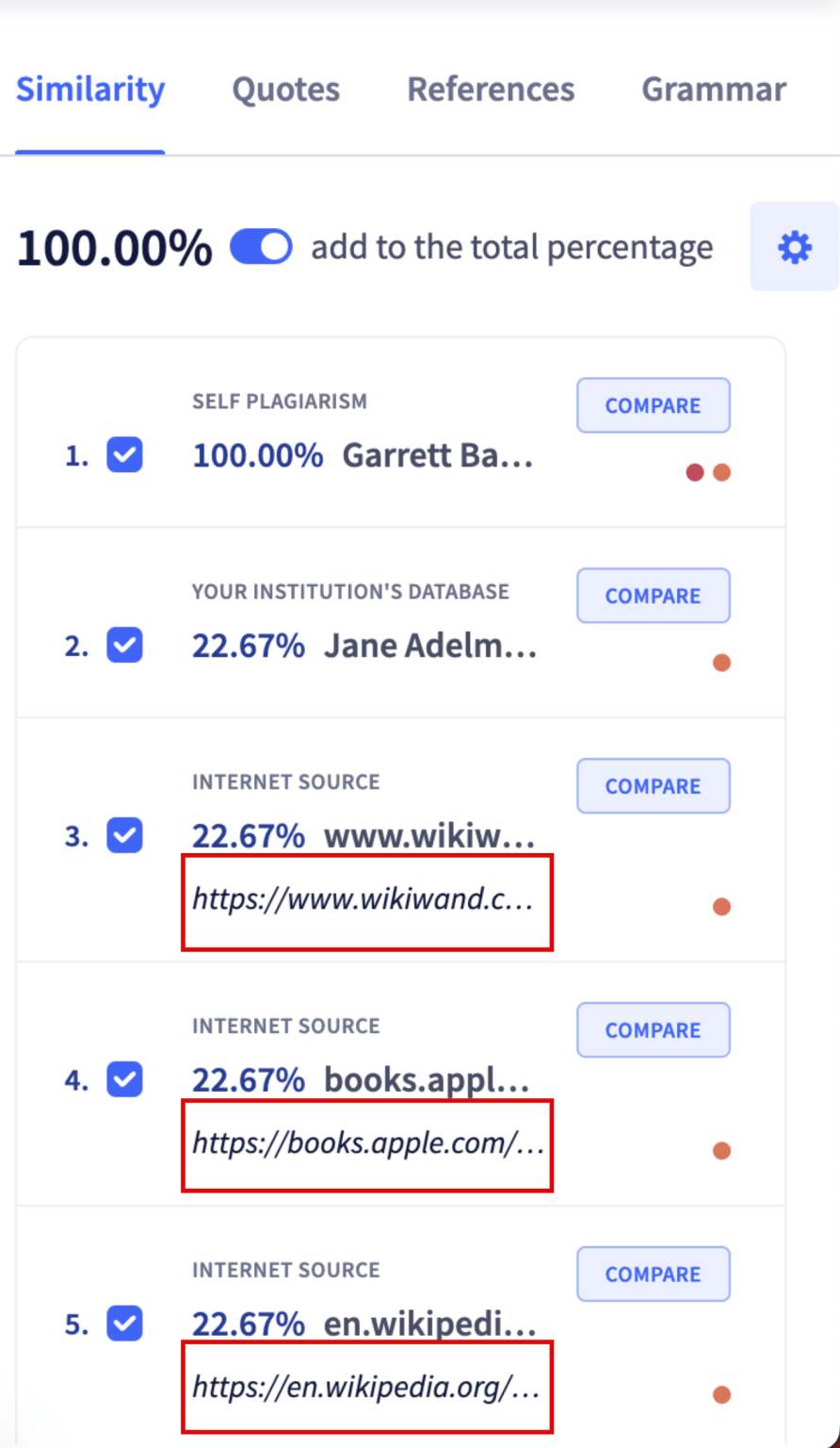 How to interpret information in a similarity report - Check Plagiarism ...