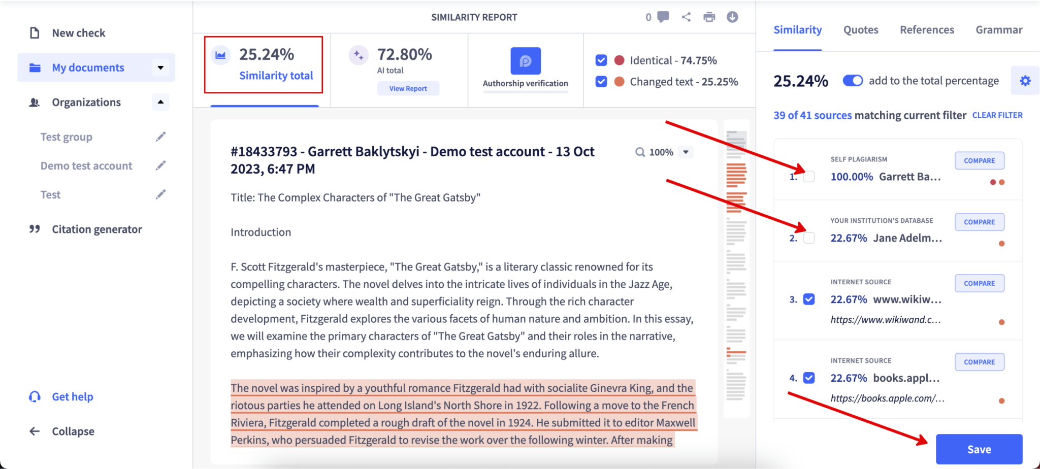 How to interpret information in a similarity report - Check Plagiarism ...