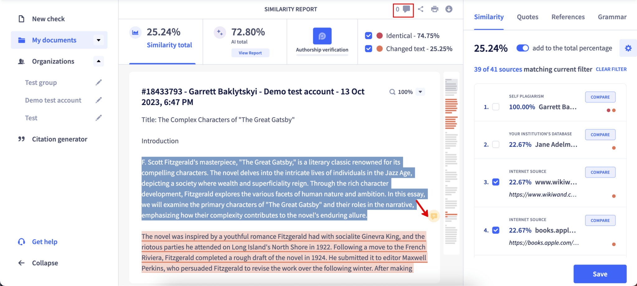 How to interpret information in a similarity report - Check Plagiarism ...