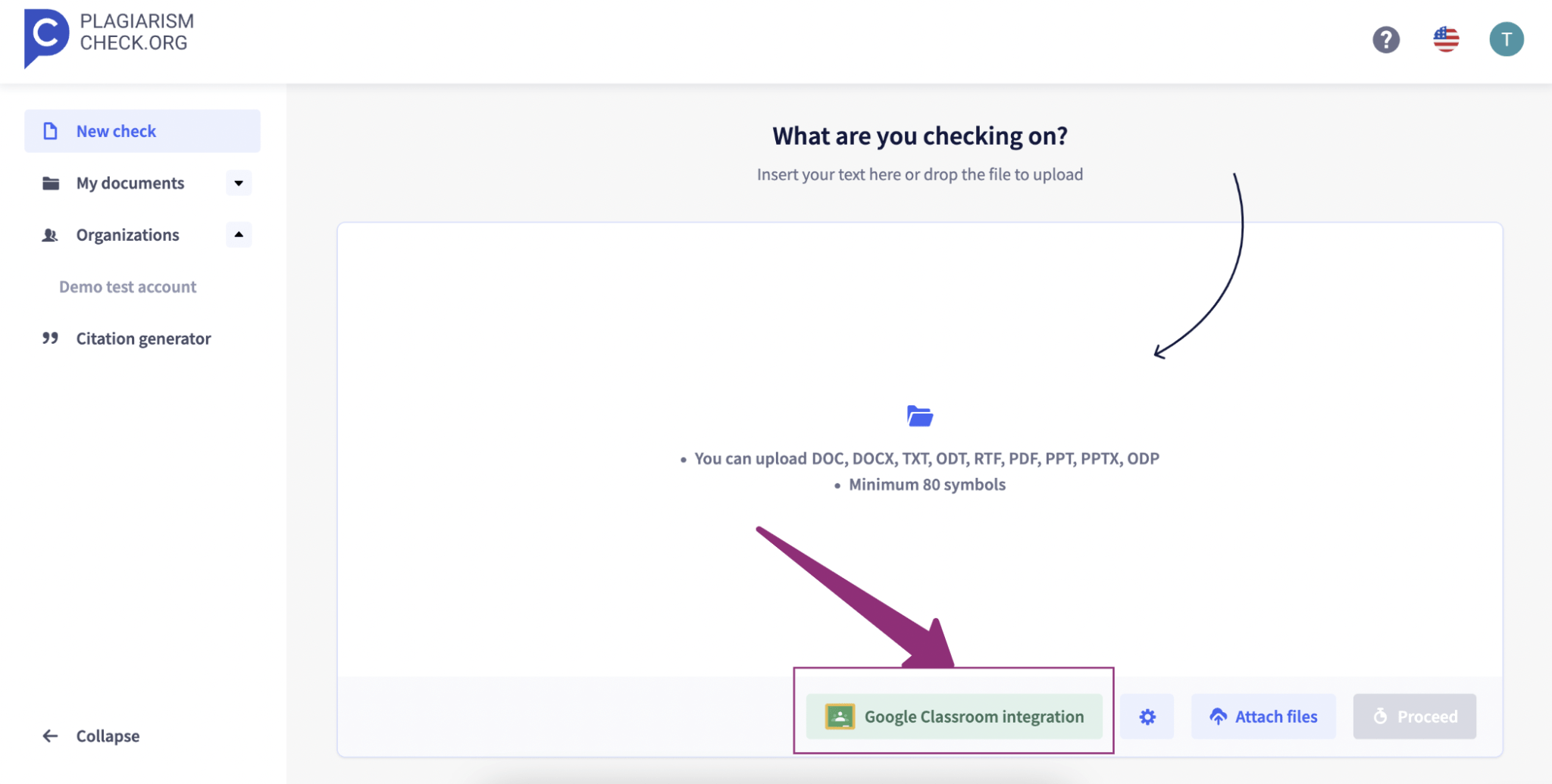 How to integrate Plagiarism Check with Google Classroom