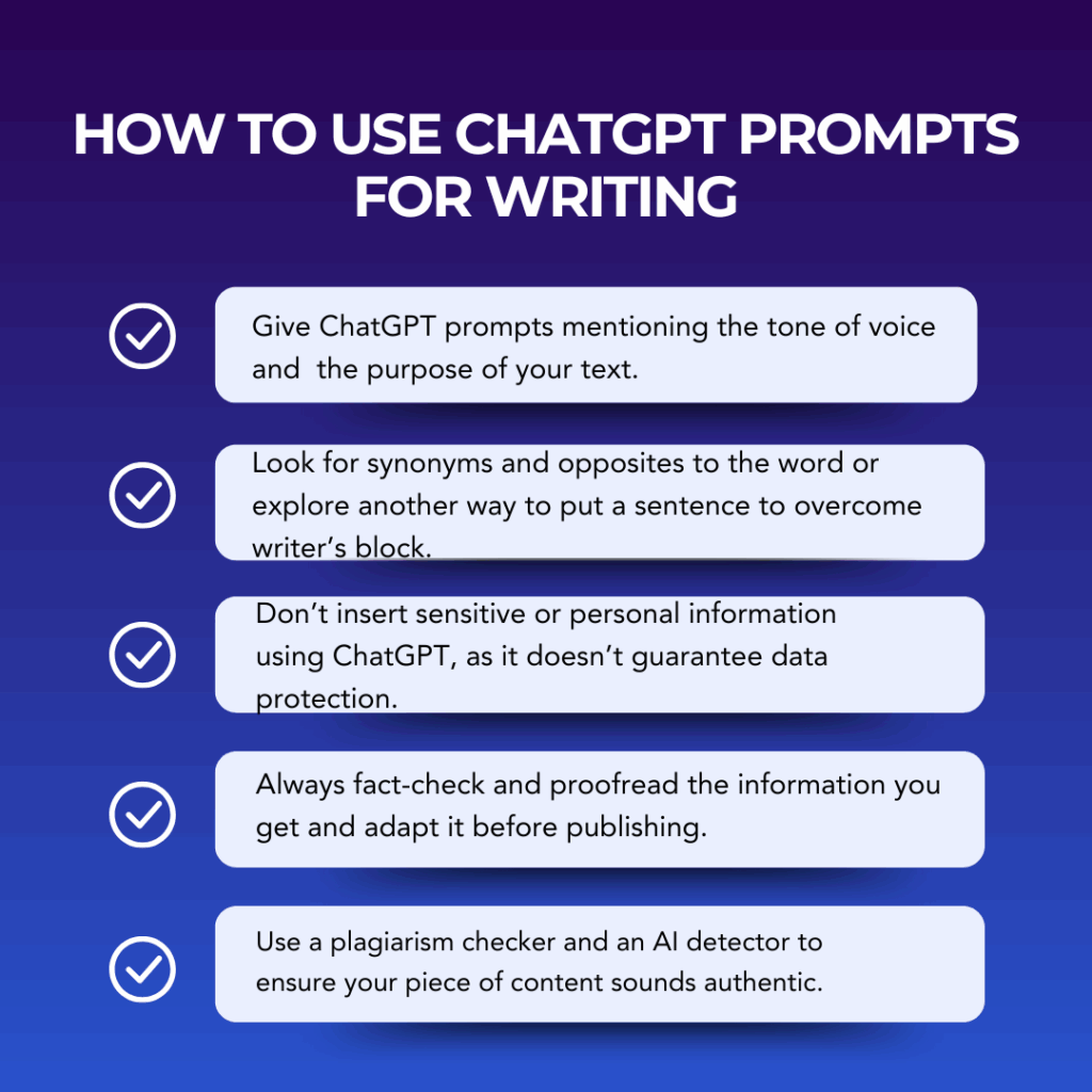 Chat GPT Prompts for Writing: How to Boost Creativity Check Plagiarism ...