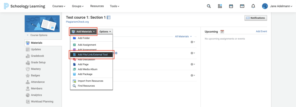 How to use Schoology integration for teachers